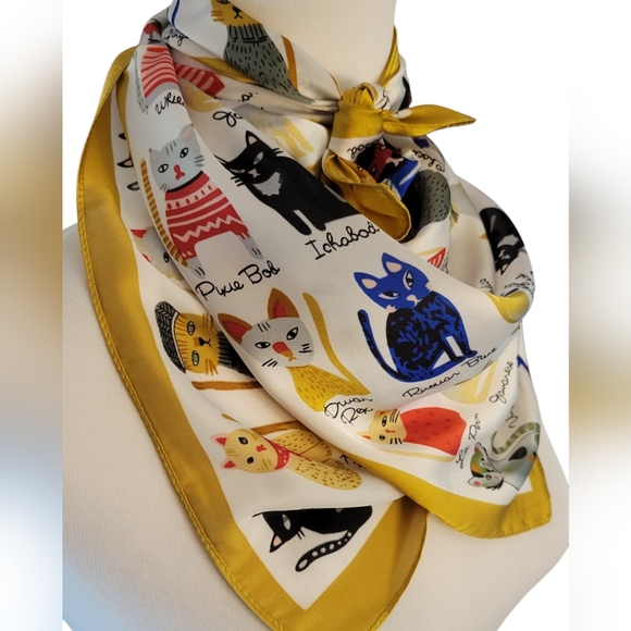 Beyond Adorable | Cat | Cat Print Scarf | Poshmark